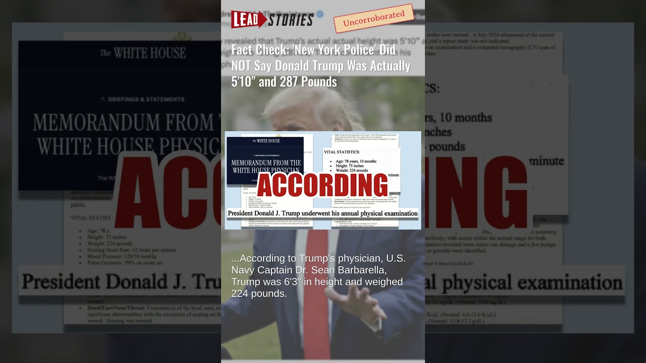 Nypd’s trump height–weight file revealed: did a rogue tape measure ...